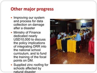 Disaster risk reduction policies and practice in lao pdr | PPTX | Disasters