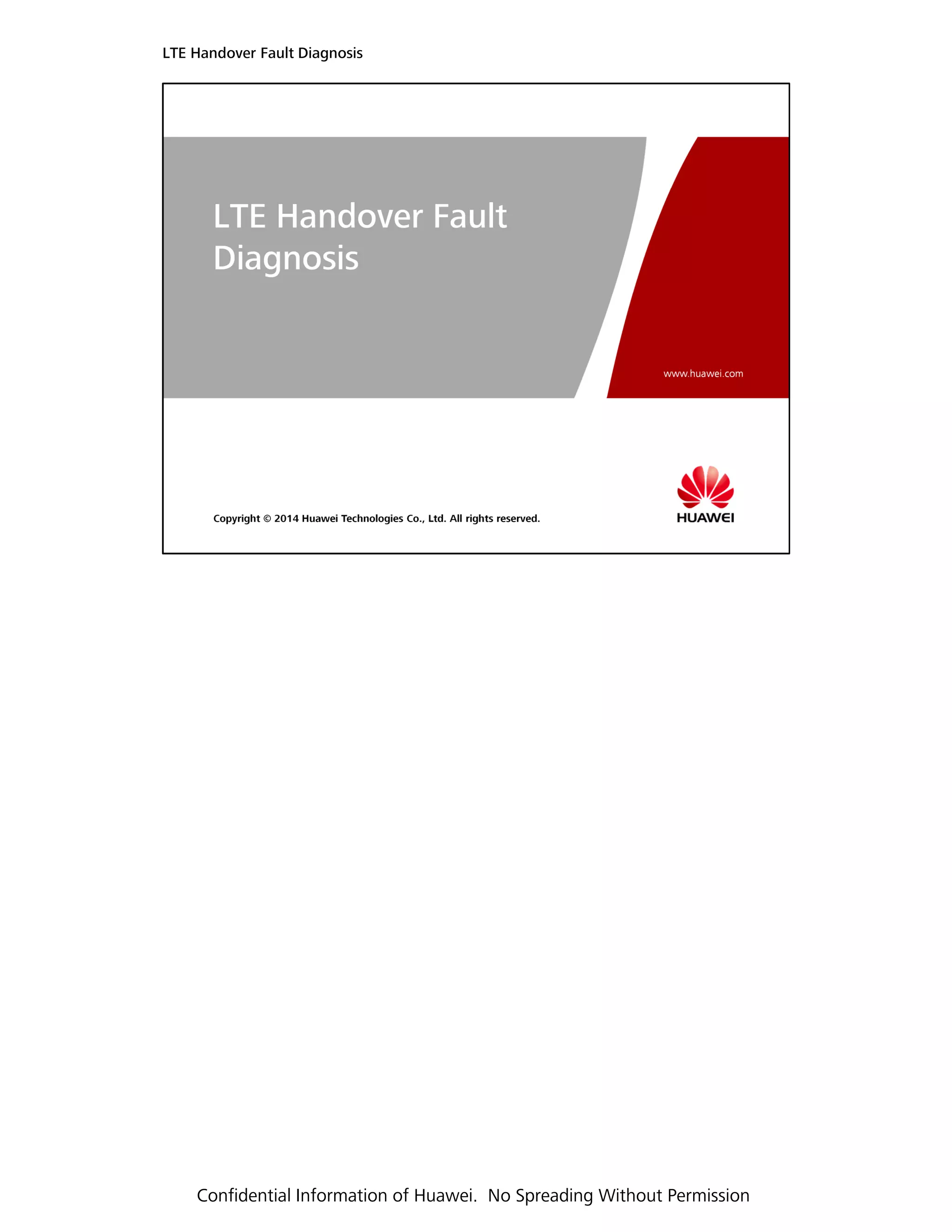 2.oeo000010 lte handover fault diagnosis issue 1 | PDF