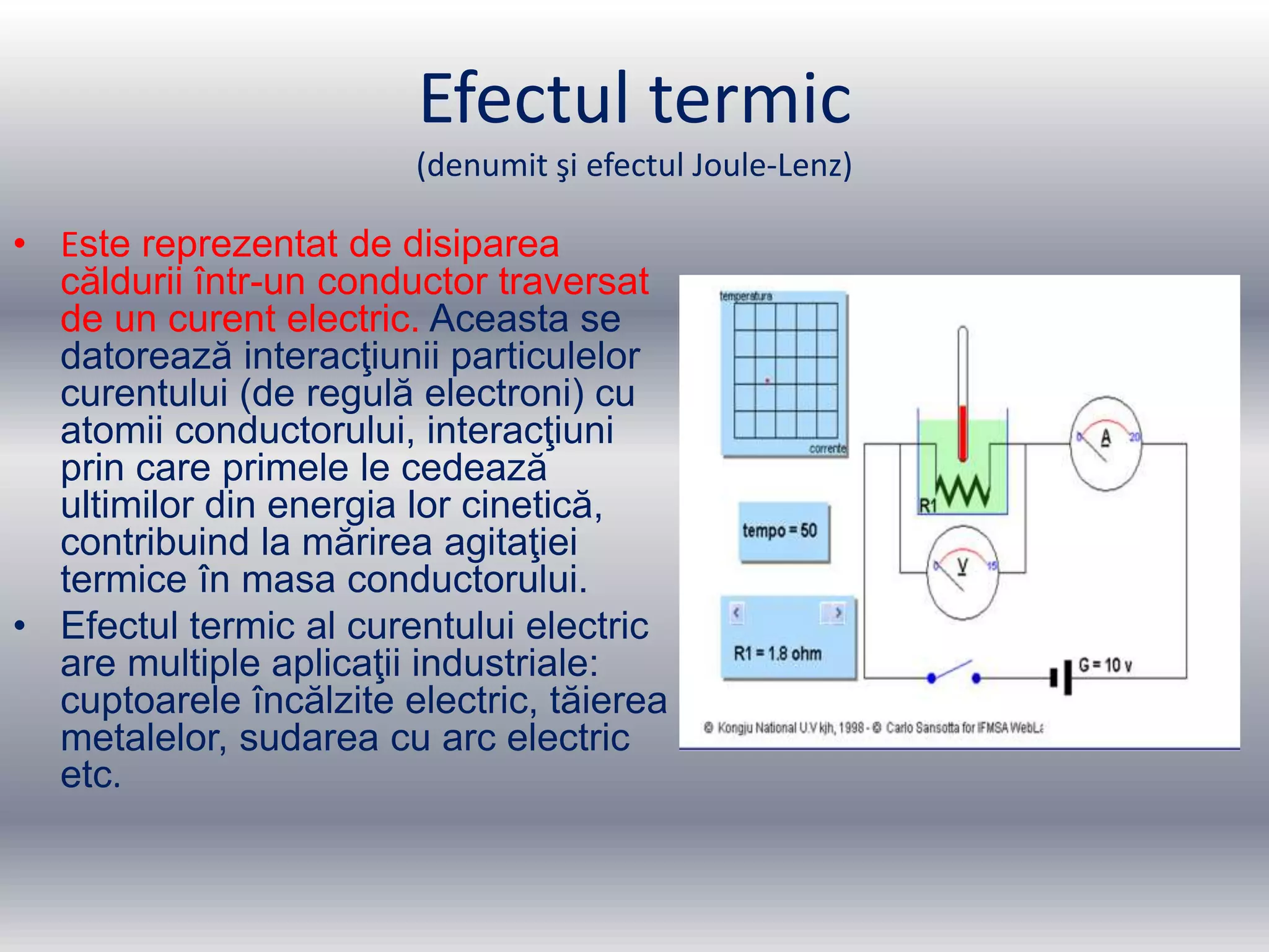 EFECTELE CUTRENTULUI ELECTRIC | PPTX