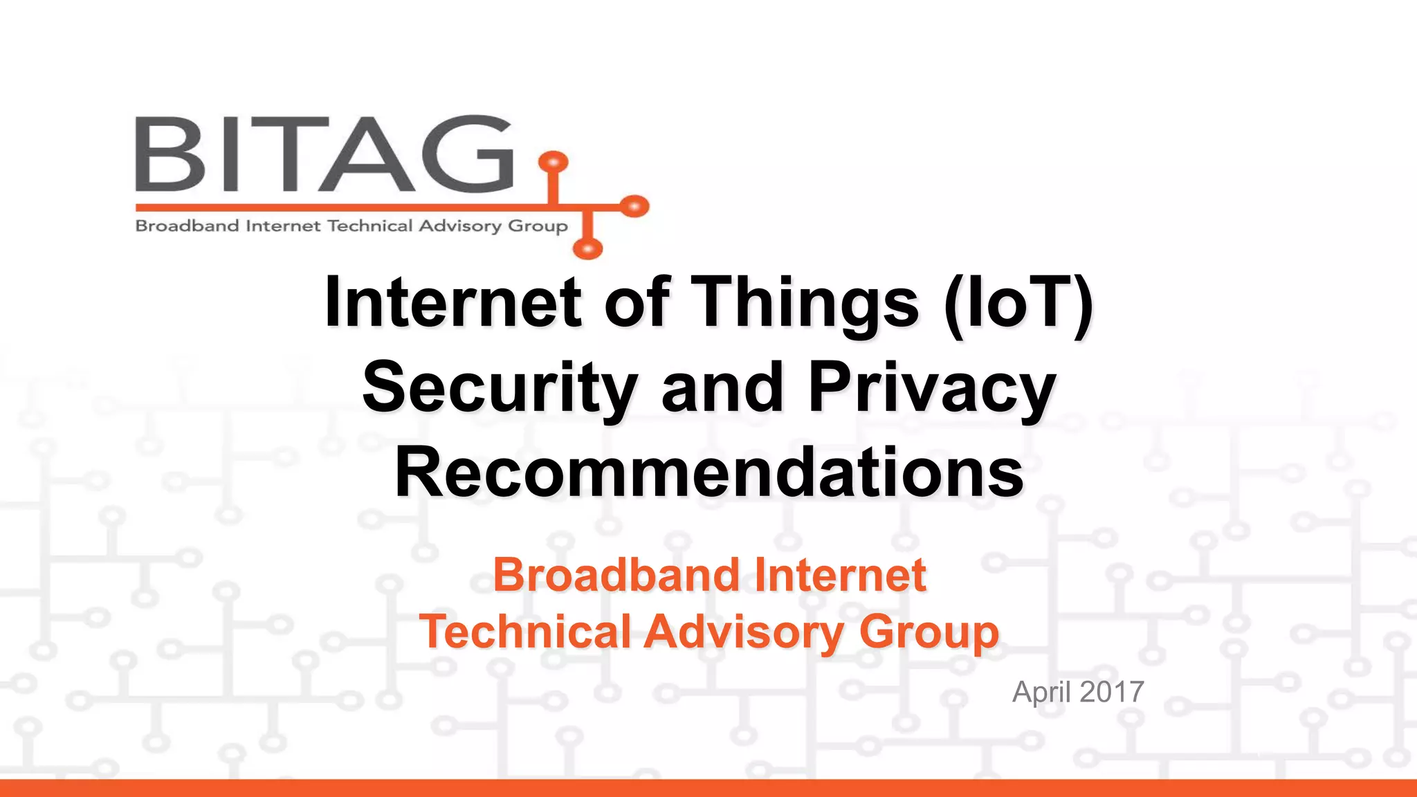 Internet Of Things Iot Security And Privacy Recommendations By Jason Livingood At Inform[ed