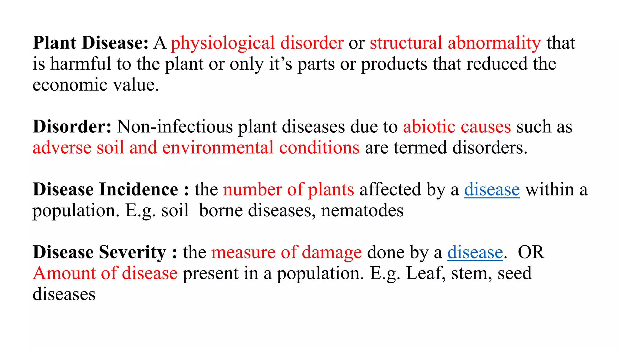 Terminologies of plant pathology | PPTX