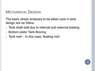 floating tank design | PPTX