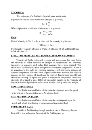 Viscosity Equation