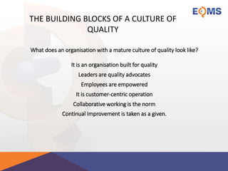 Embedding a culture of quality: ISO 9001:2015 Focus | PPT