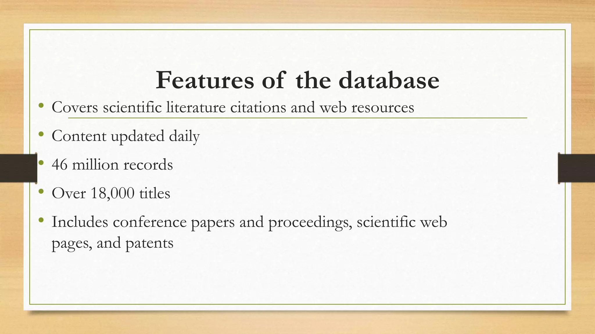 Scopus : the largest abstract and citation database of peer-reviewed literature | PPTX ...