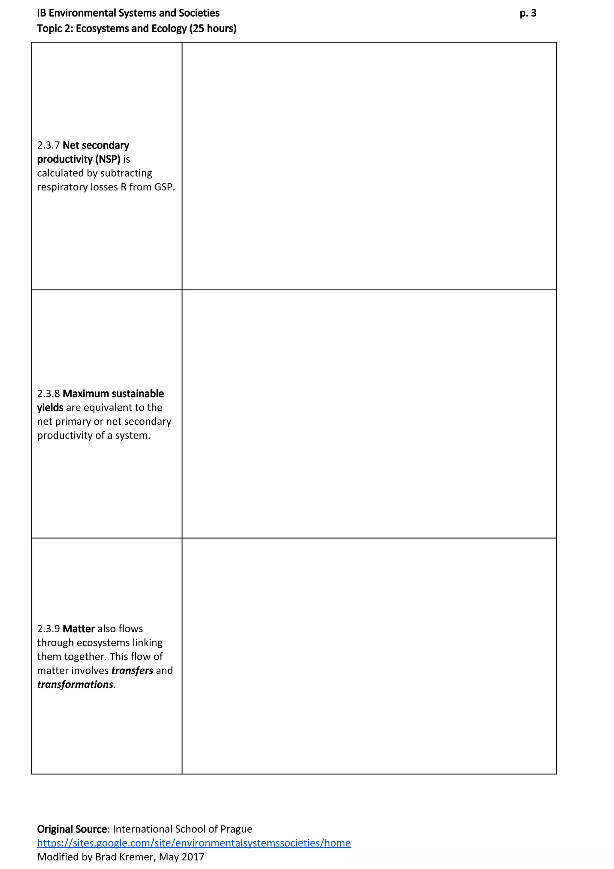 2.3 flows of energy and matter notes | PDF