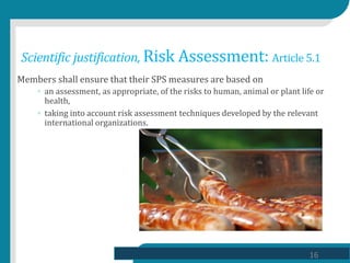 Standards and related issues in the WTO Agreement on SPS and TBT | PDF