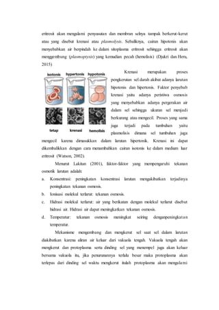 2. laporan praktikum biologi pengaruh tekanan osmotik terhadap membran ...