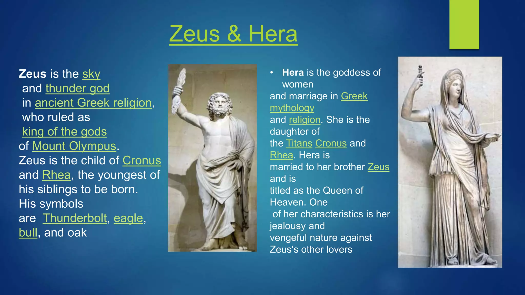 The twelve Olympian gods | PPTX