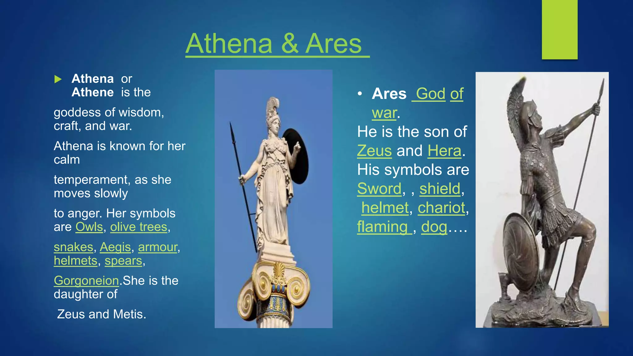 The twelve Olympian gods | PPTX