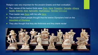 The twelve Olympian gods | PPTX