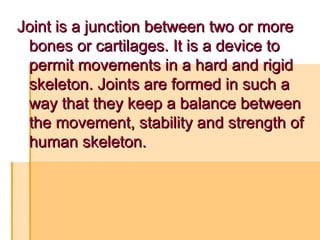 Connection of bones | PPT
