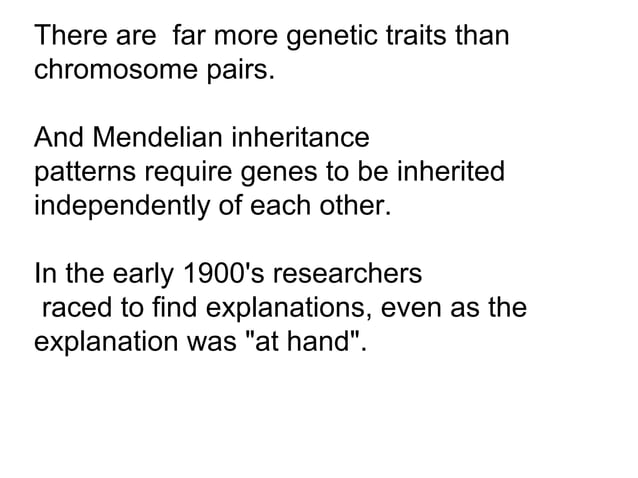 Chromosomal Theory Of Heredity Genetics Of A Sex Ppt