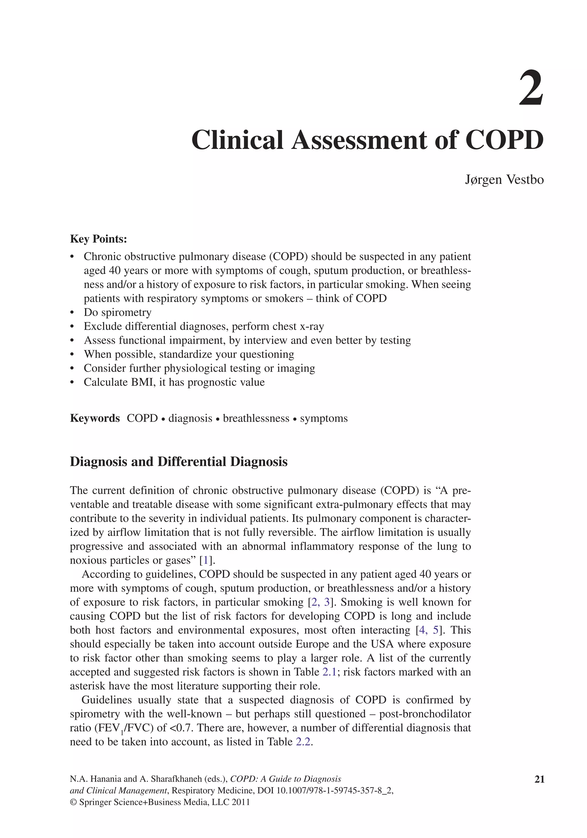 CLINICAL ASSESSMENT OF COPD | PDF