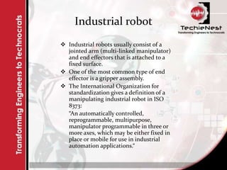 TechieNest robotics | PPTX | Robotics | Technology & Computing