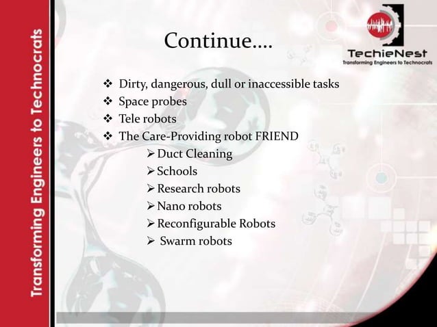 TechieNest robotics | PPTX | Robotics | Technology & Computing