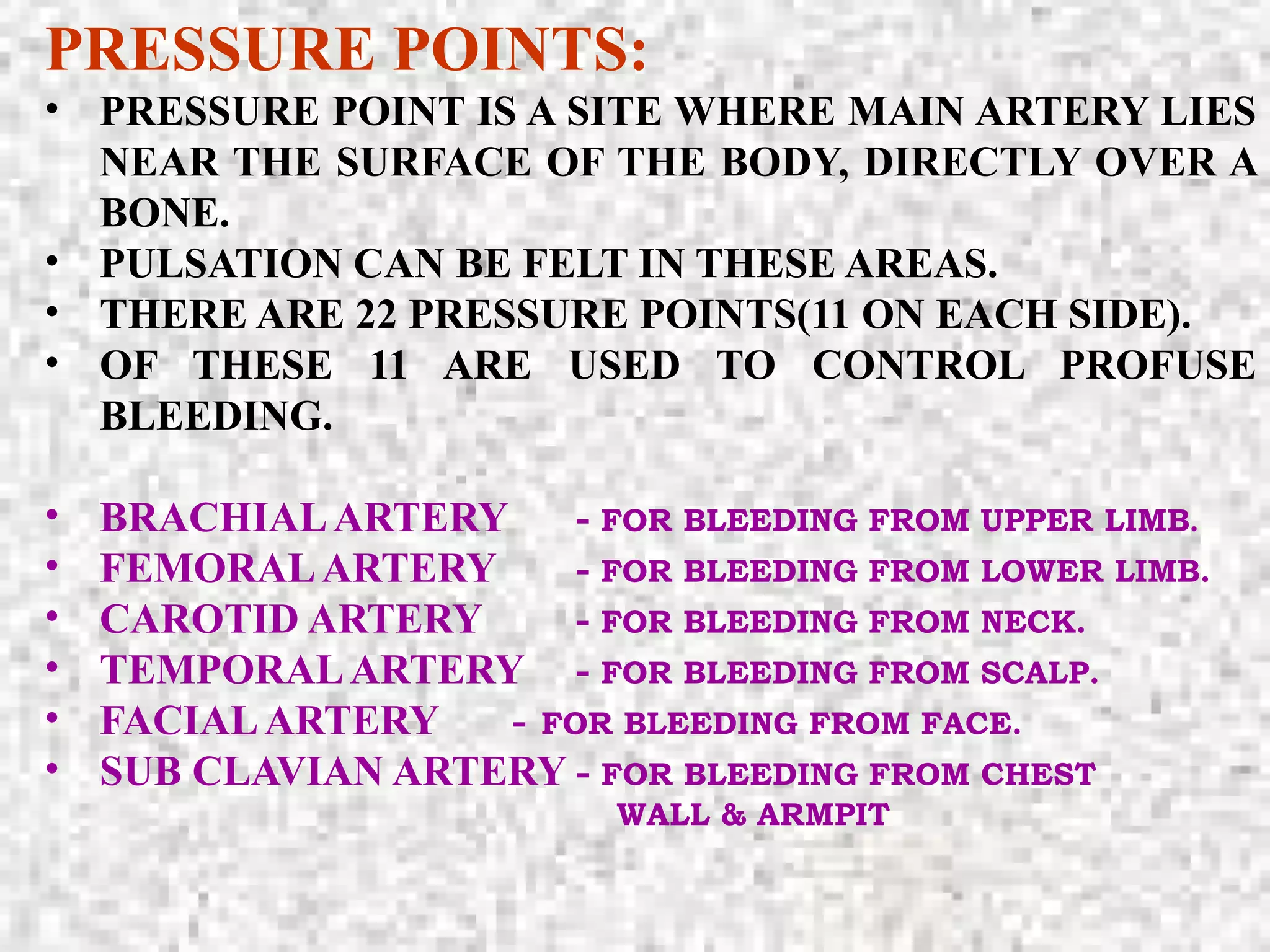 Wounds & Bleeding. Hemorrhage control | PPT
