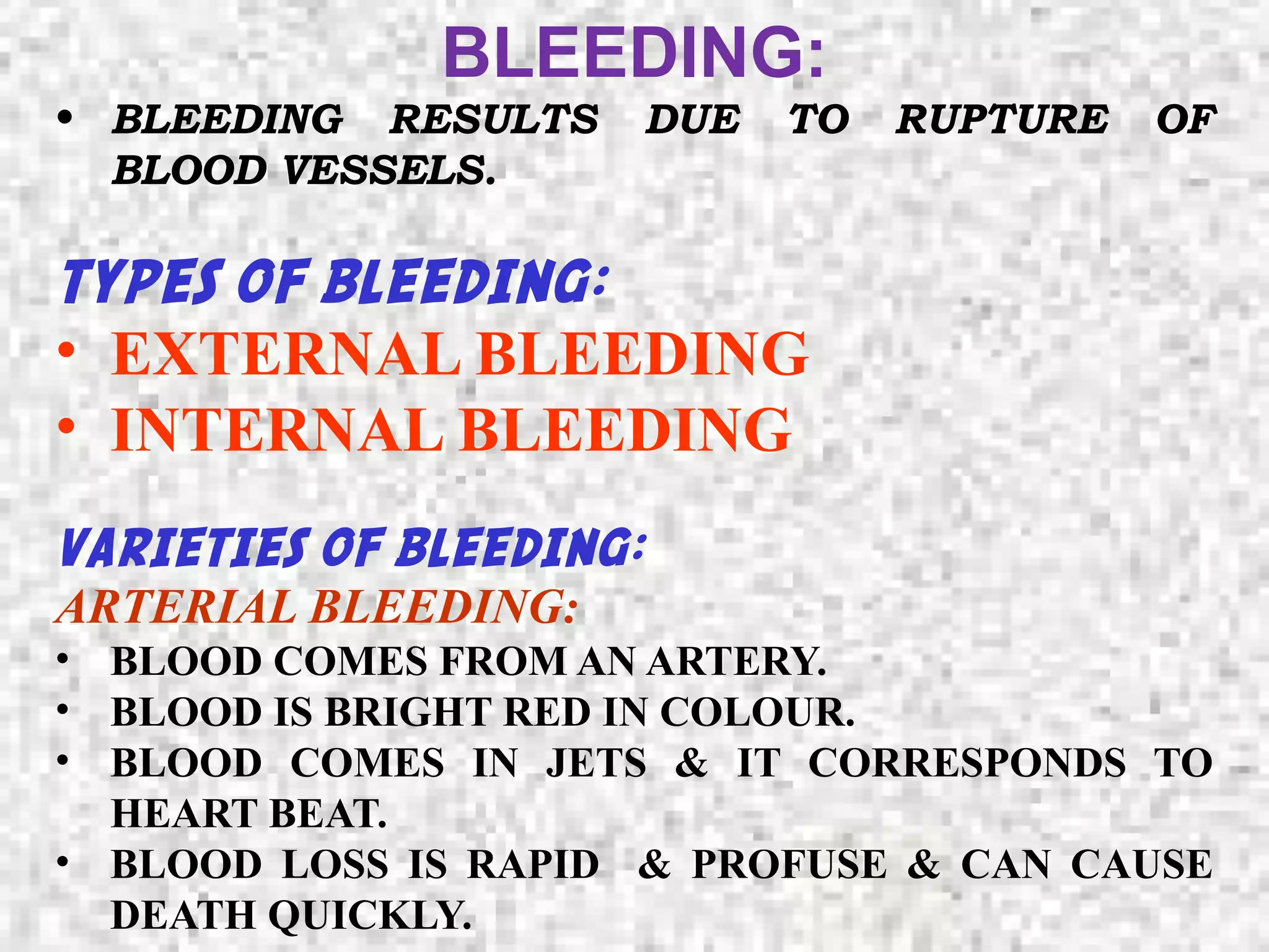 Wounds & Bleeding. Hemorrhage control | PPT