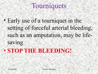 Wounds & Bleeding. Hemorrhage control | PPT