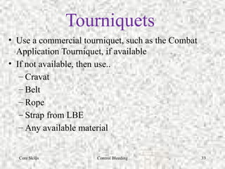Wounds & Bleeding. Hemorrhage control | PPT