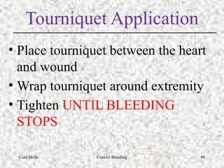 Wounds & Bleeding. Hemorrhage control | PPT