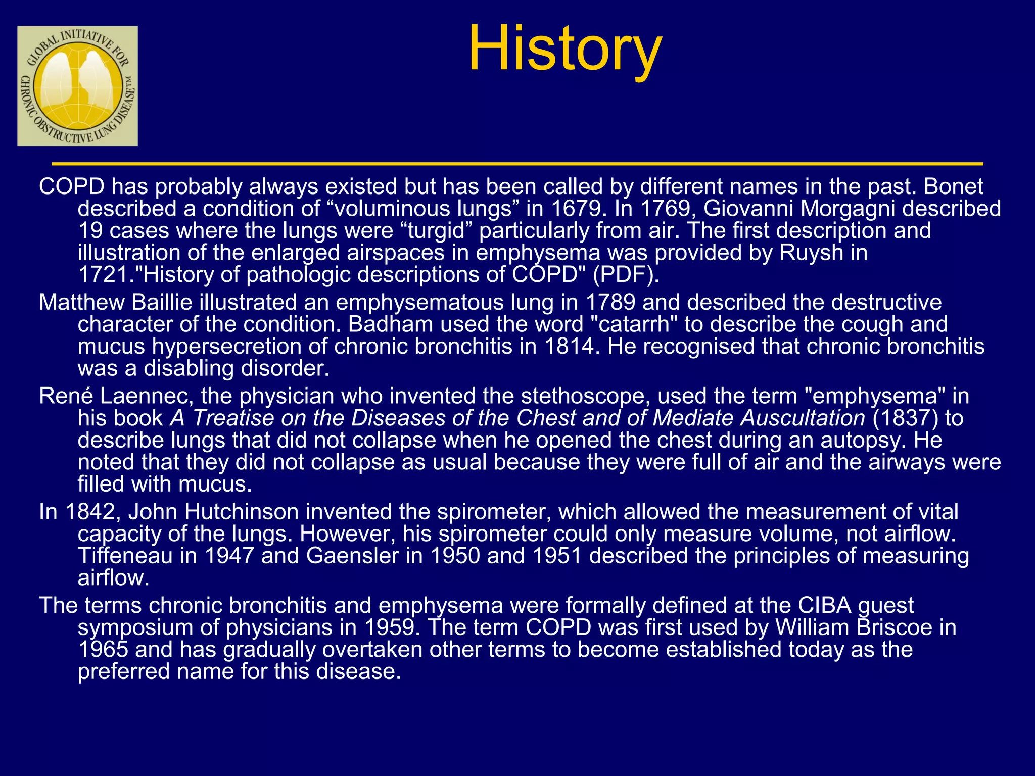 Chronic Obstructive Pulmonary Disease - COPD | PPT