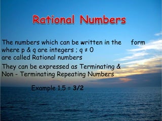 real numbers | PPTX