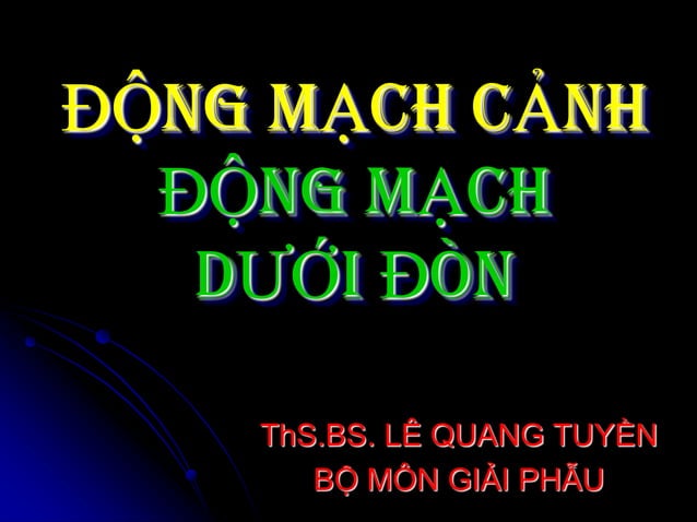ĐỘNG MẠCH CẢNH VÀ ĐỘNG MẠCH DƯỚI ĐÒN | PDF