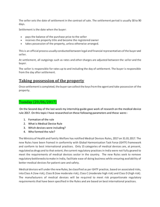 Internship Report for law students | DOCX | Real Estate Industry ...