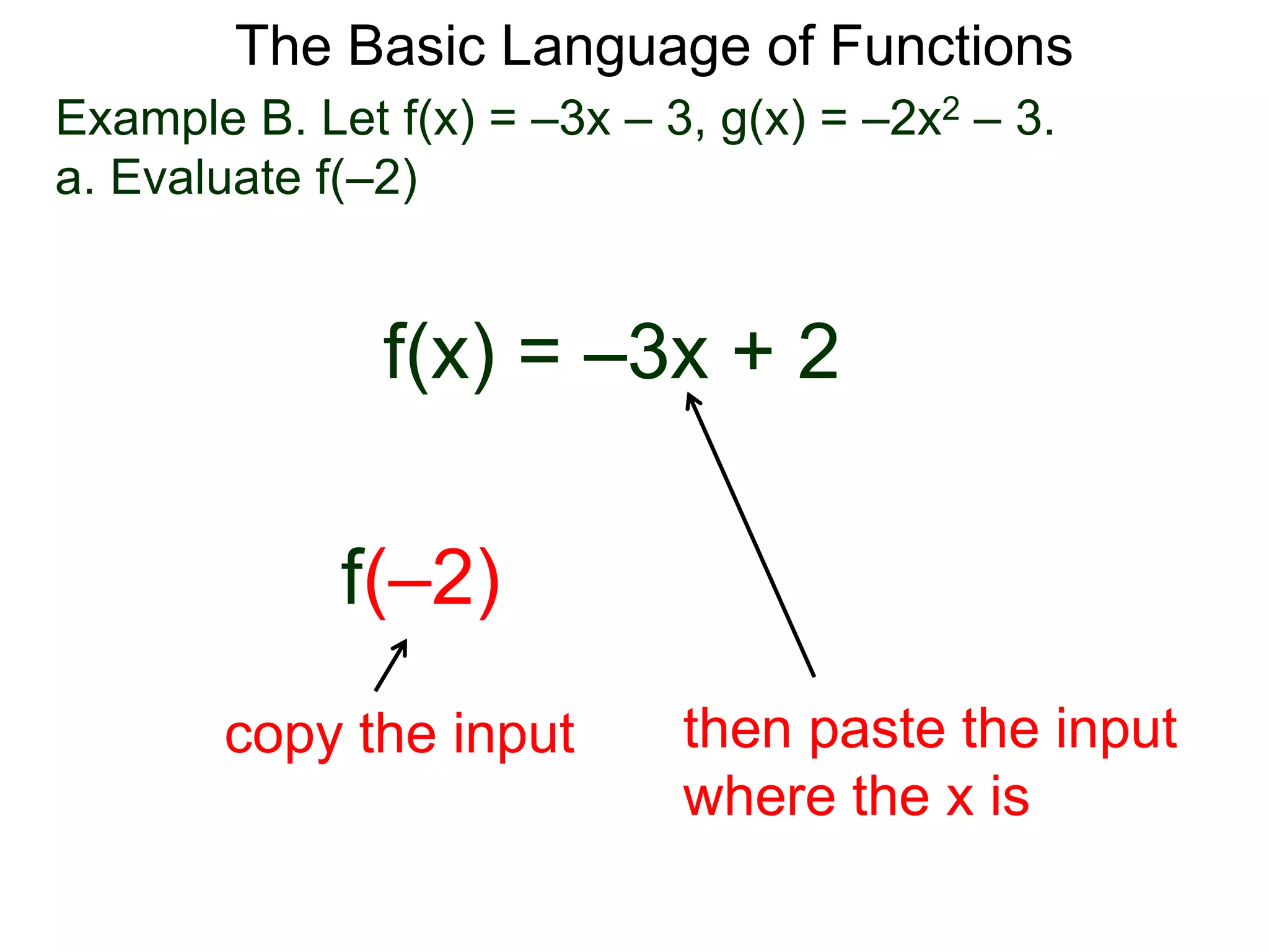 2.1 the basic language of functions x | PPTX | Programming Languages | Computing