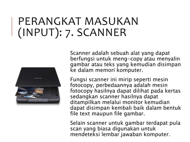 Komponen Perangkat Input dan Output | PPTX
