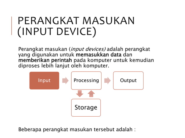 Komponen Perangkat Input dan Output | PPTX