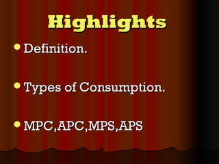 Presentation on Consumption | PPT