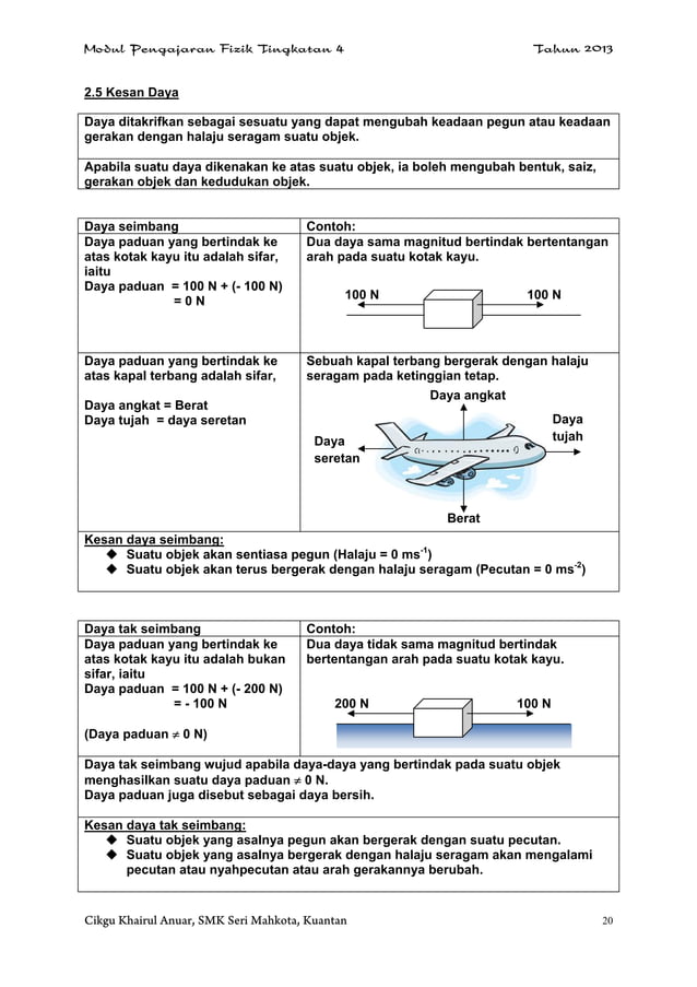 2.0 daya dan gerakan | PDF