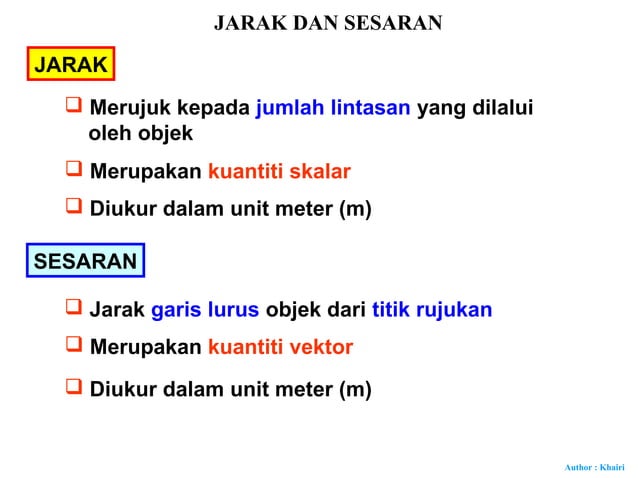 2.jarak dan sesaran | PPT