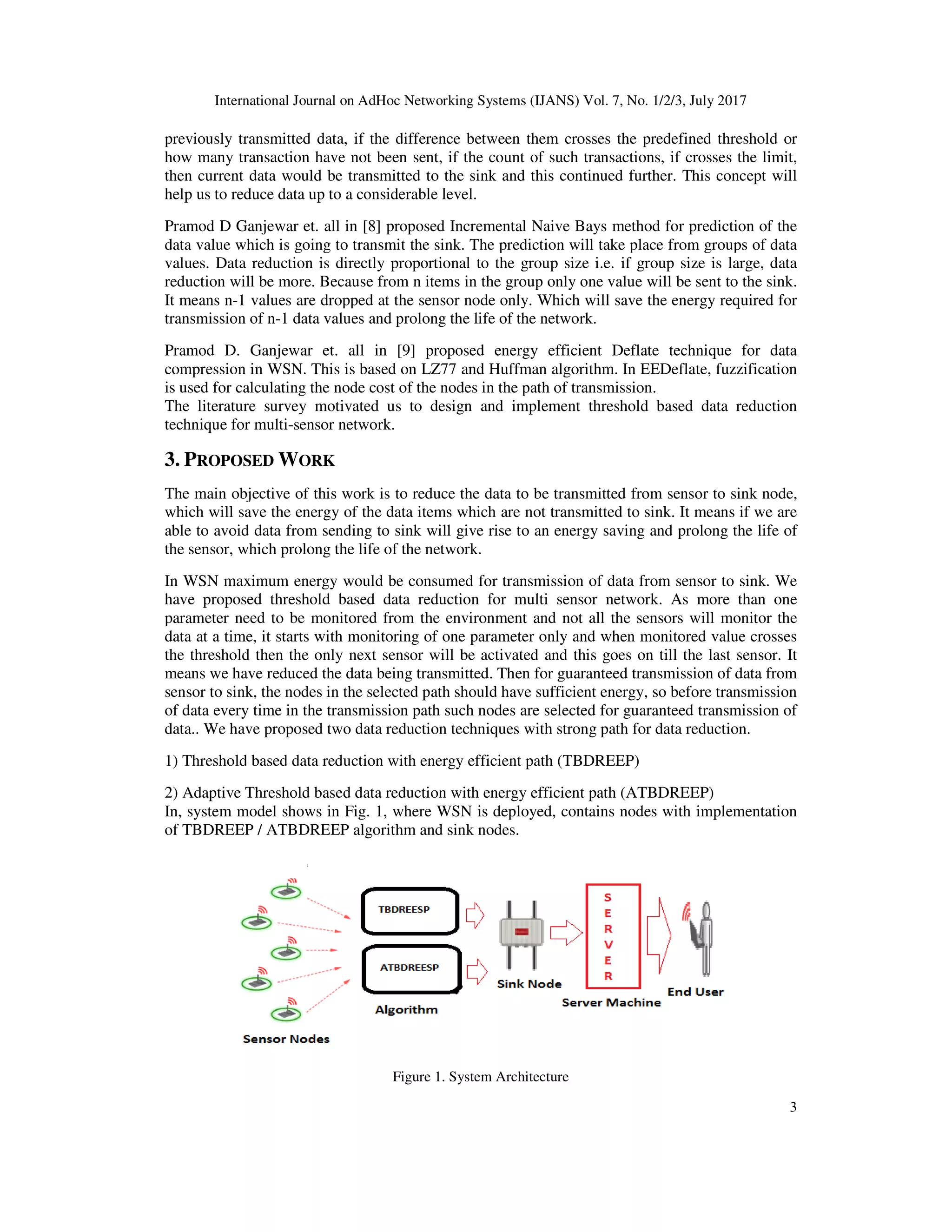 THRESHOLD BASED DATA REDUCTION FOR PROLONGING LIFE OF WIRELESS SENSOR NETWORK | PDF