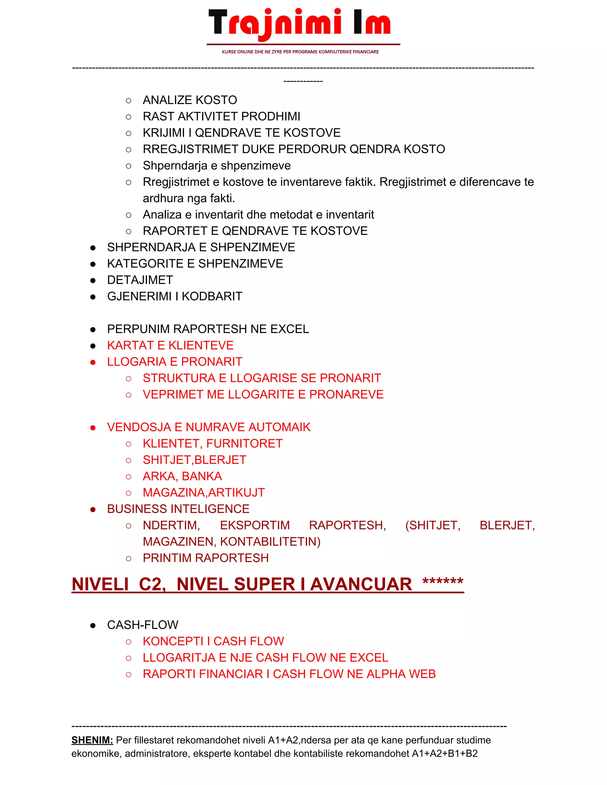 SYLLABUS PER ALPHA WEB BUSINESS | PDF