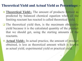 2. F.sc chemistry chapter#01 "Stoichiometry" | PDF