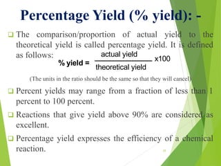2. F.sc chemistry chapter#01 "Stoichiometry" | PDF