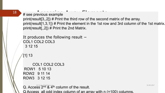 2. R-basics, Vectors, Arrays, Matrices, Factors | PPTX