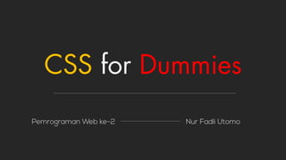 Pemrograman Web 2 - CSS | PDF