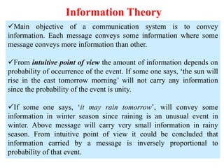 Information Theory Coding 1 | PPTX