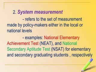 2. meaning of measurement and evaluation | PPTX
