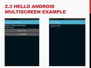 2. xamarin.android 2.3 hello android multi screen example part2 | PPT