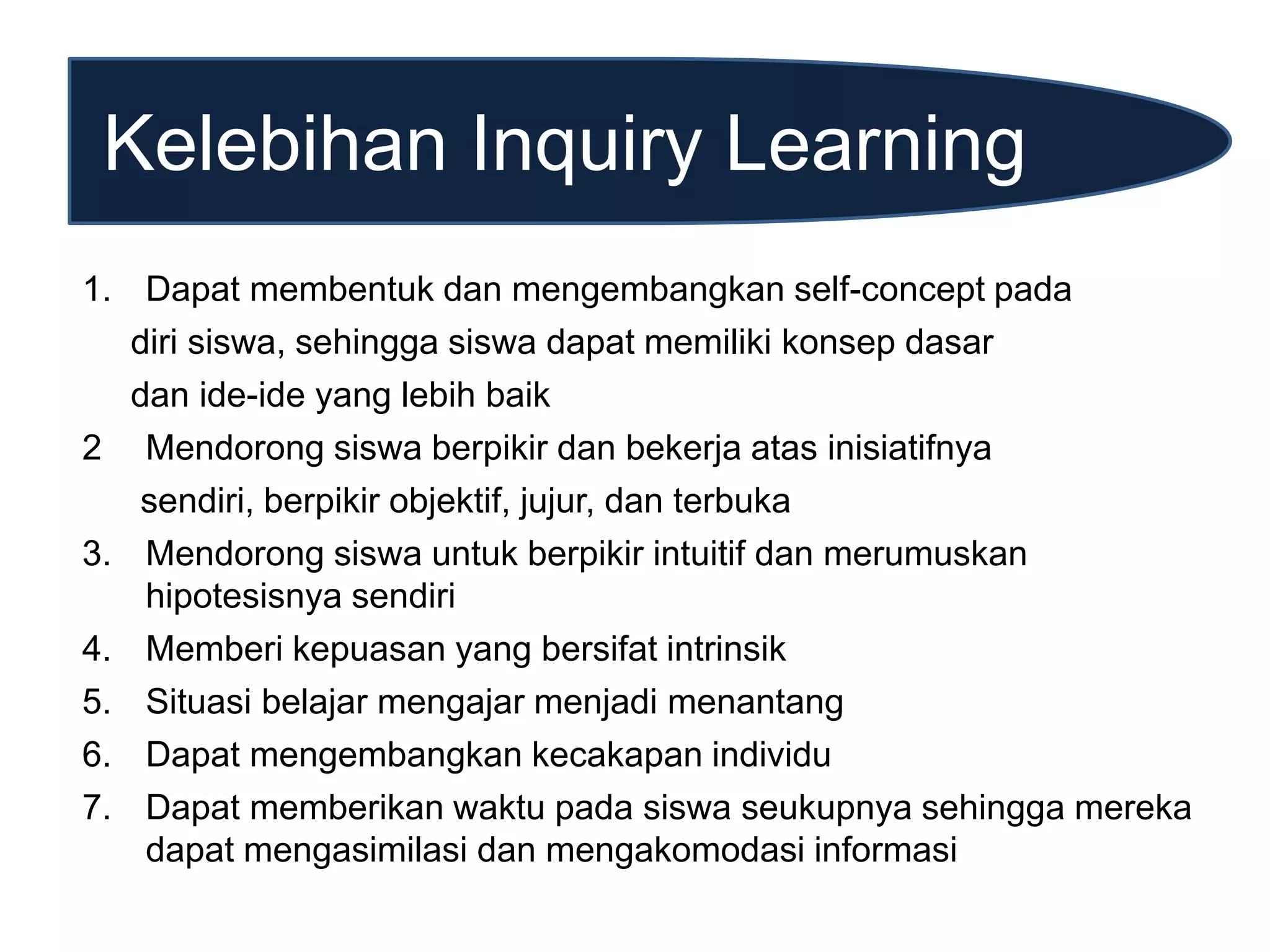 2.5 model pembelajaran INQUIRY LEARNING | PPTX