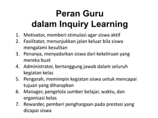 2.5 model pembelajaran INQUIRY LEARNING | PPTX