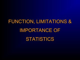 Functions of Statistics | PPT