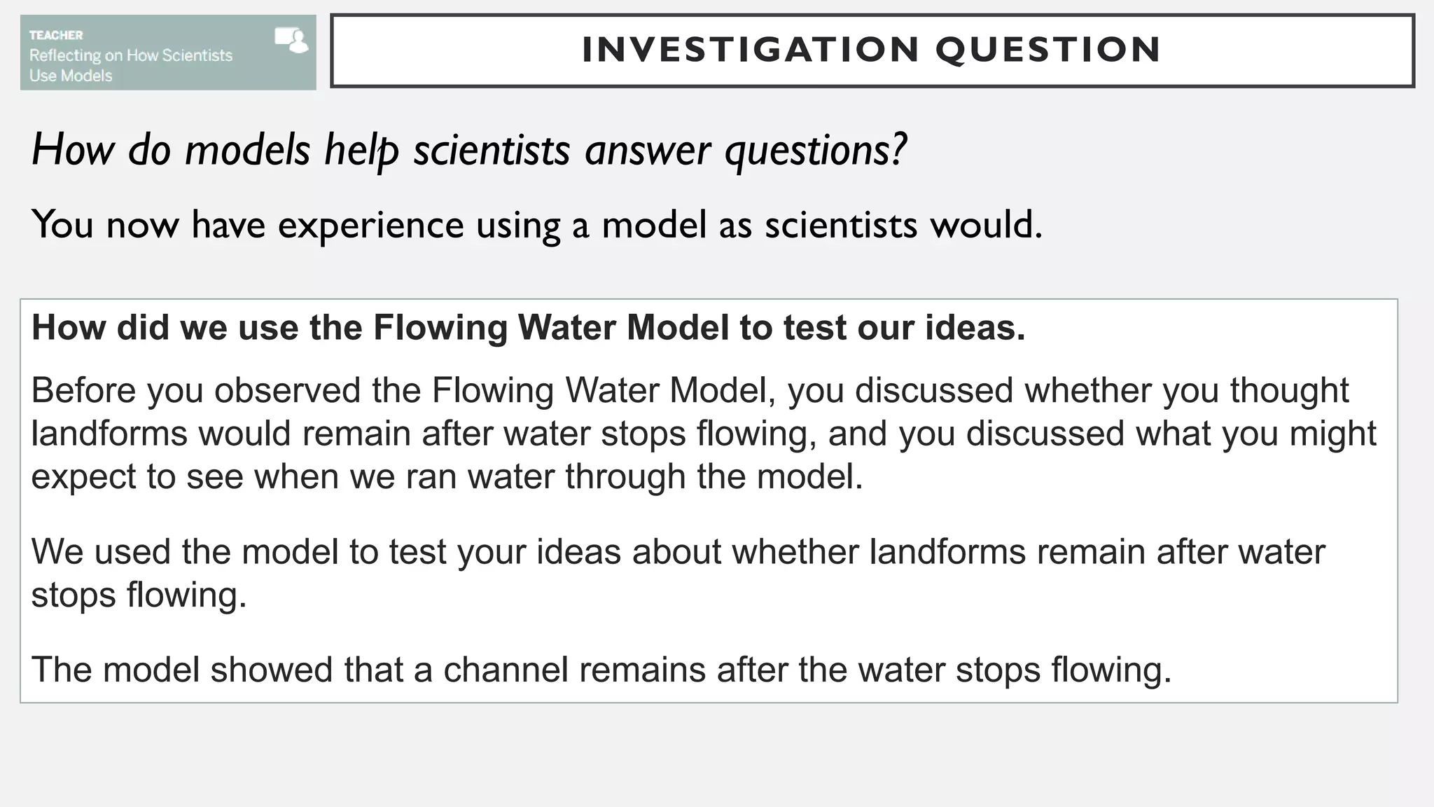 Modeling a Geologic Process - Stream Table | PDF | Geography | Science