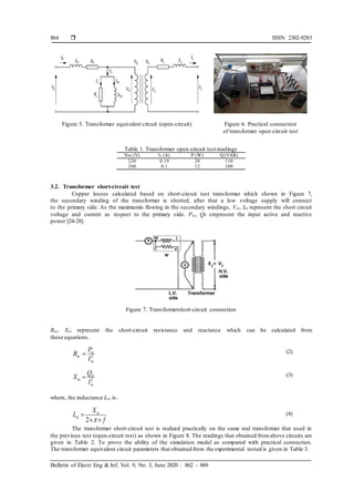 Experimental simulation analysis for single phase transformer tests | PDF