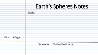 2. ESS Earth's Spheres Notes | PPT